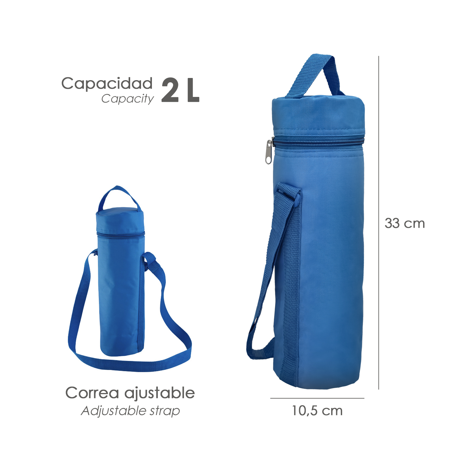 Nevera Bolsa Termica 2 Litros Azul - Global Suministros Técnicos